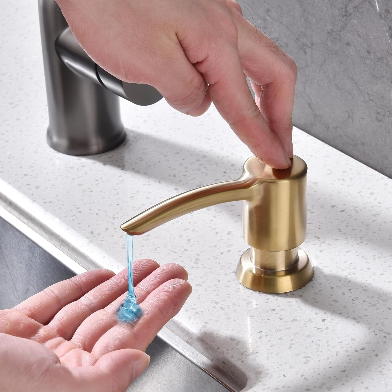 hgudesign Kitchen Sink Dispenser, Built in Dispenser Kitchen Countertop ...