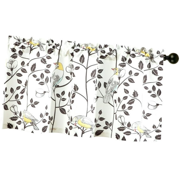 hgudesign Kitchen Valances for Window, Bird Pattern Valance Curtains ...
