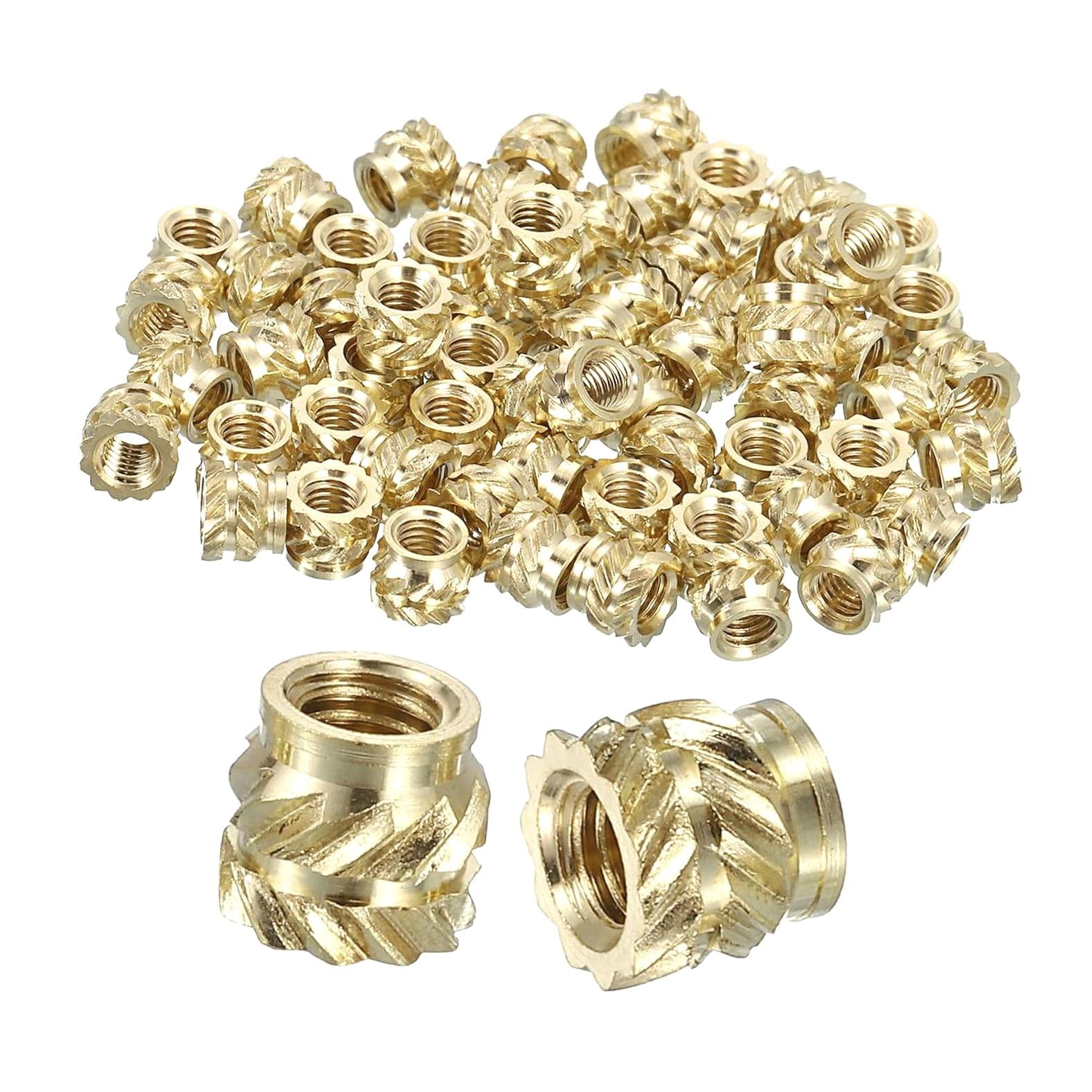 hgudesign Knurled Insert Nuts, 100 units M3 x 4.5mm Length x 5mm Outer ...