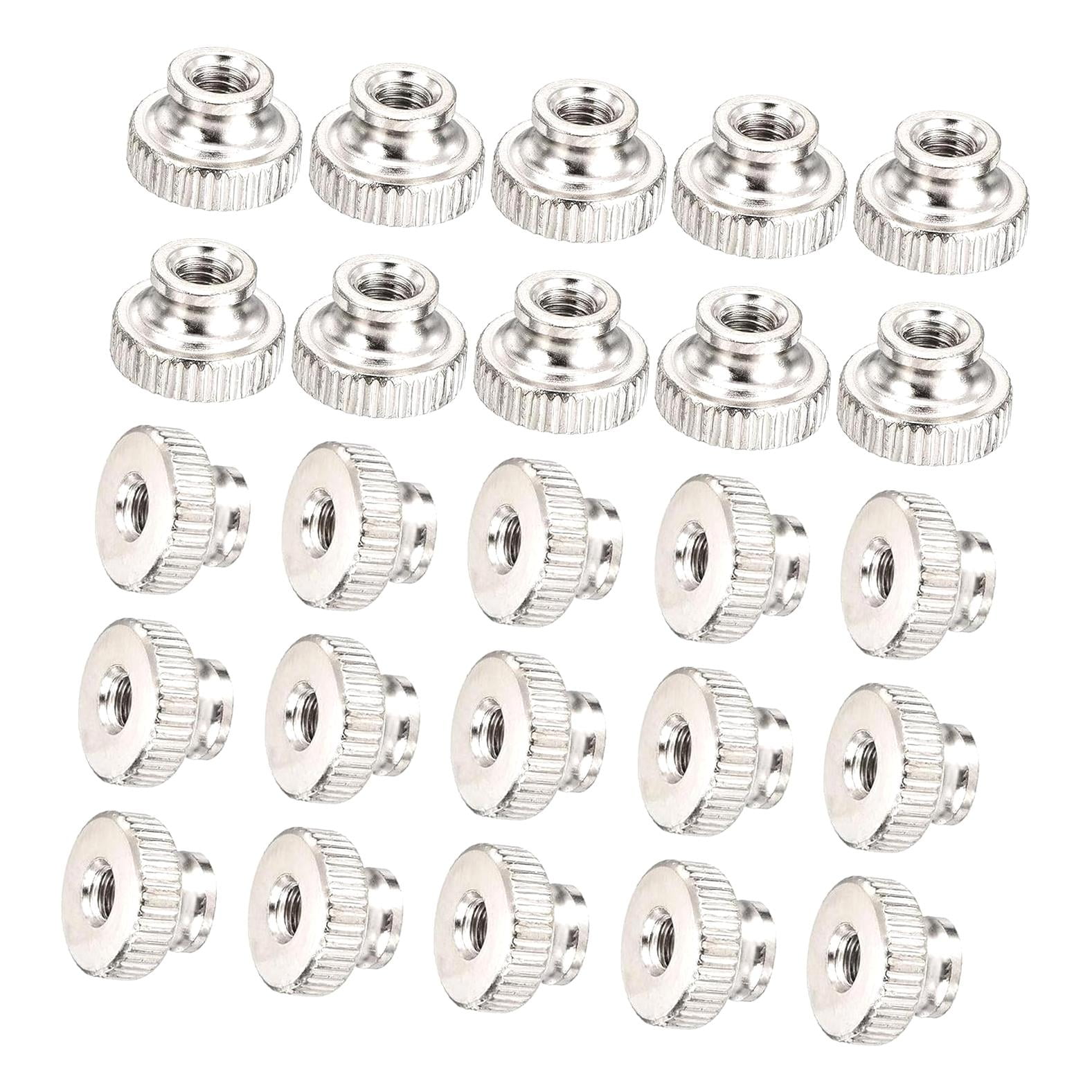hgudesign Knurled Thumb Nut, 25 Pieces M4x0.7mm Iron Round Knobs ...