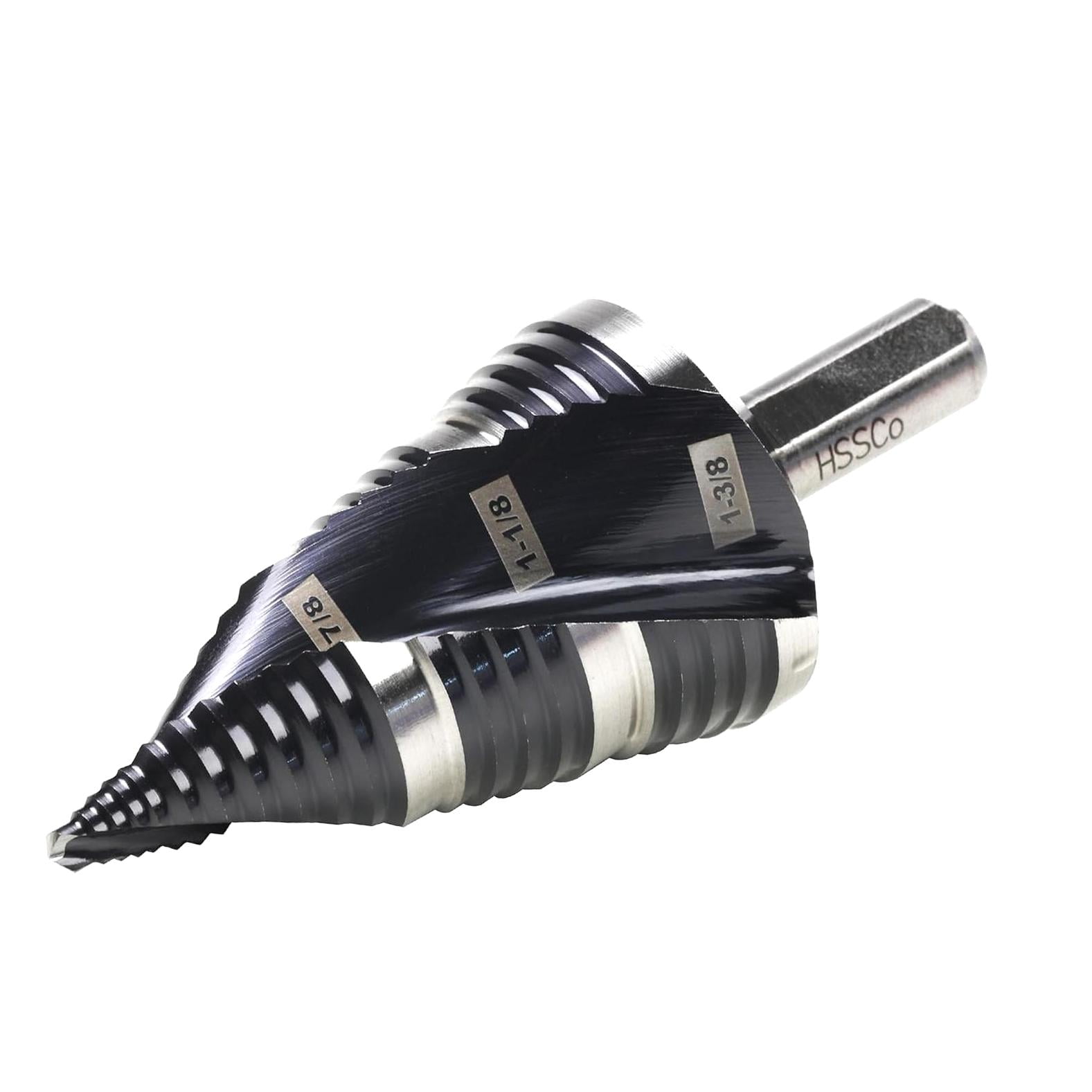 hgudesign M35 HSS Step Drill Bit Ranging from 1/4 to 1-3/8 Inches ...