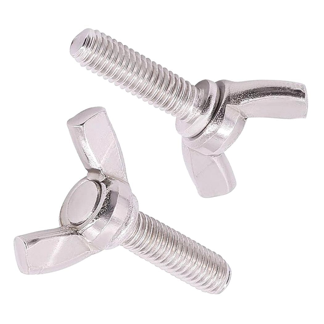 hgudesign M4-0.7 x 16mm (25 pieces) Stainless Steel Winged Screws, 304 Grade 18/8, Hand ...