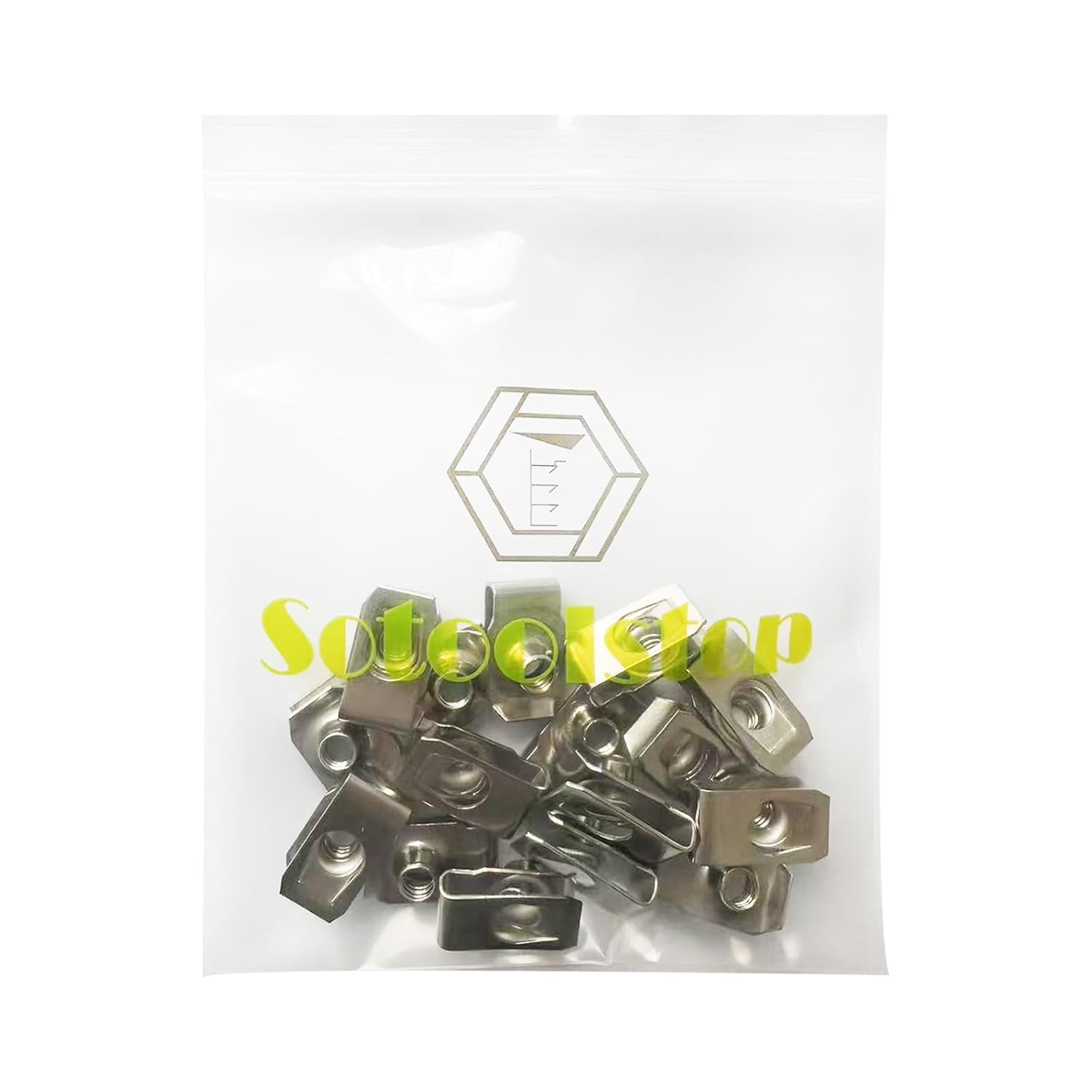 hgudesign M5 Standard Extruded U-Nut, U-Form Clip-On Fasteners, Stainless Steel 18-8 (304) U ...