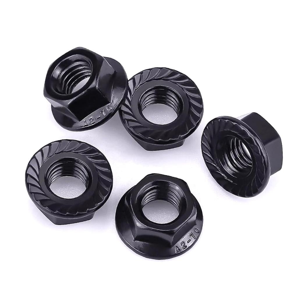 hgudesign M6-1.0 Hex Serrated Flange Nuts, 304 Stainless Steel 18-8 ...