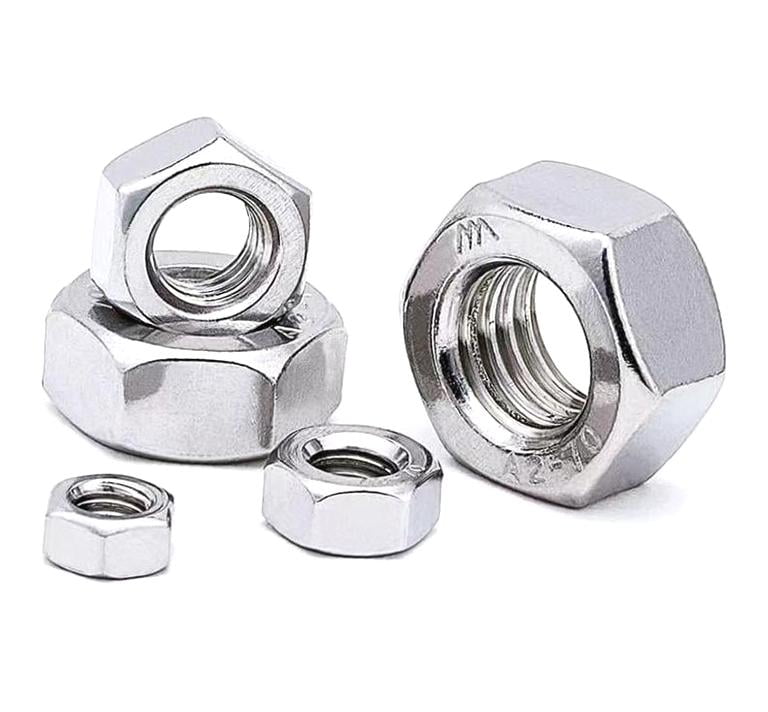 hgudesign M6-1mm Hex Nuts, 100 Pieces M6 304 Stainless Steel 18-8 ...