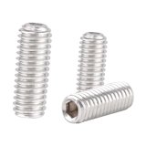 hgudesign M6-1x45mm Hex Set Grub Screws, Headless Cup Point, Flat Point ...