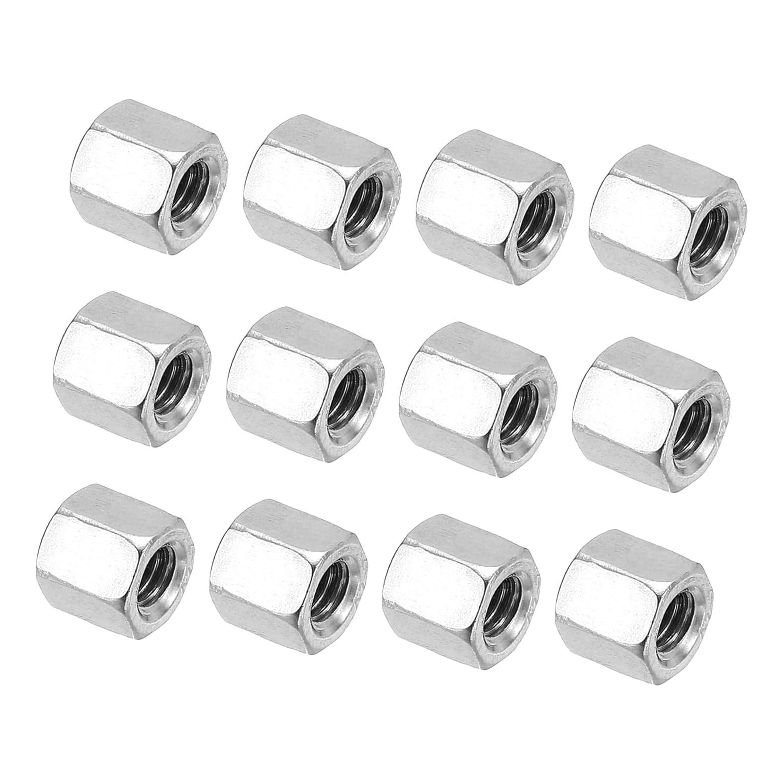 hgudesign M6 x 1-Pitch 304 Stainless Steel Hex Coupling Nuts, 12Pcs ...