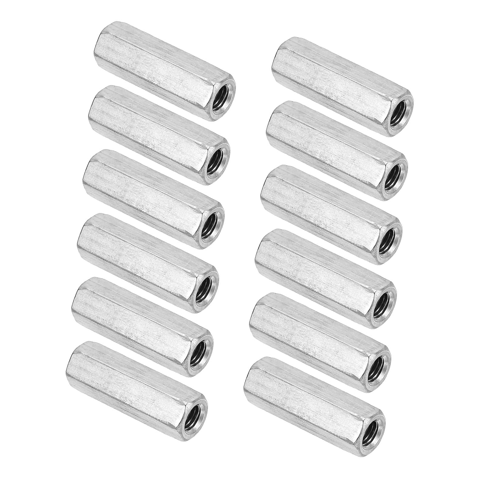 hgudesign M8 x 1.25-Pitch 304 Stainless Steel Hex Coupling Nuts, 12Pcs ...