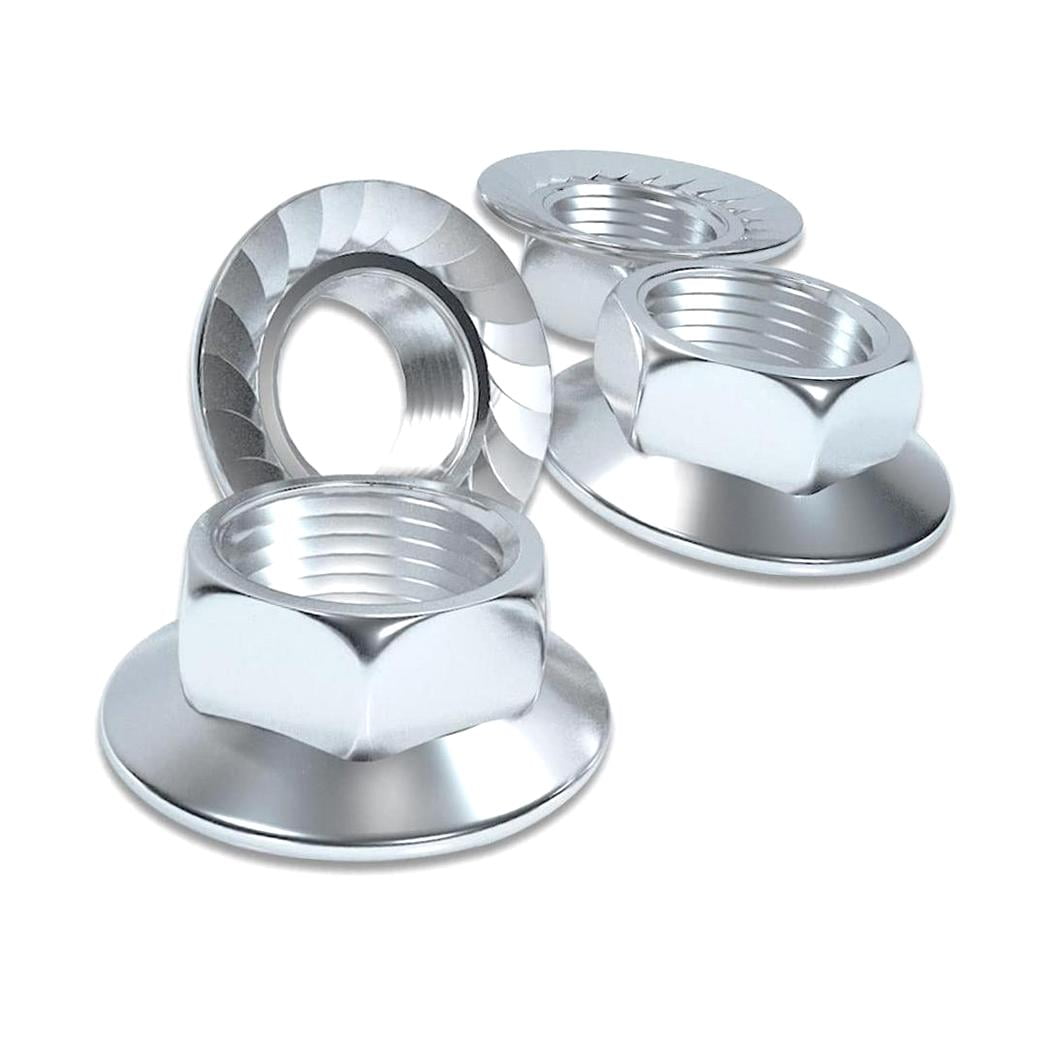 hgudesign M8x1.25 Flange Nut Hex 304 Stainless Steel Types Serrated and ...