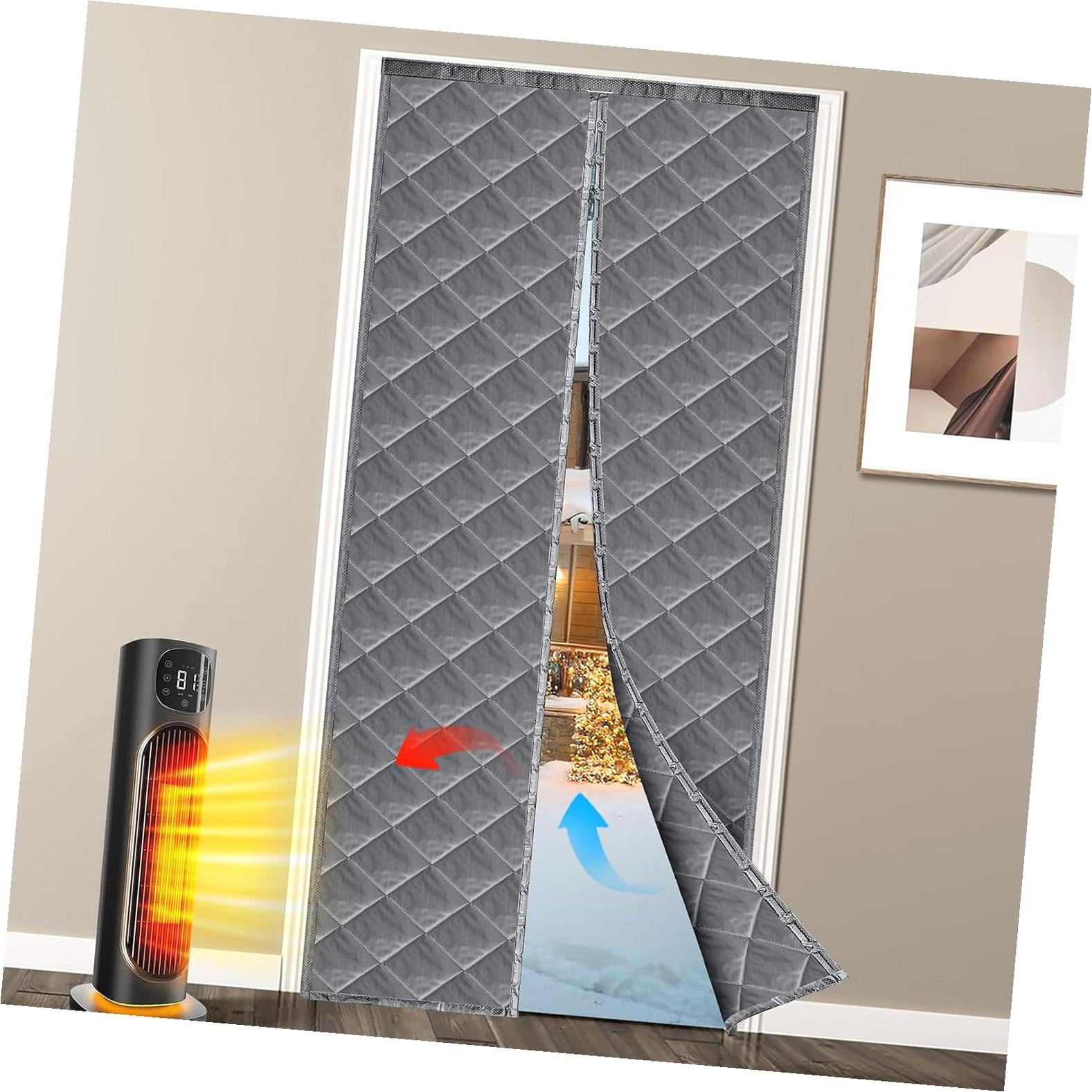 hgudesign Magnetic Thermal Door Screen, Insulated Entrance Drape ...