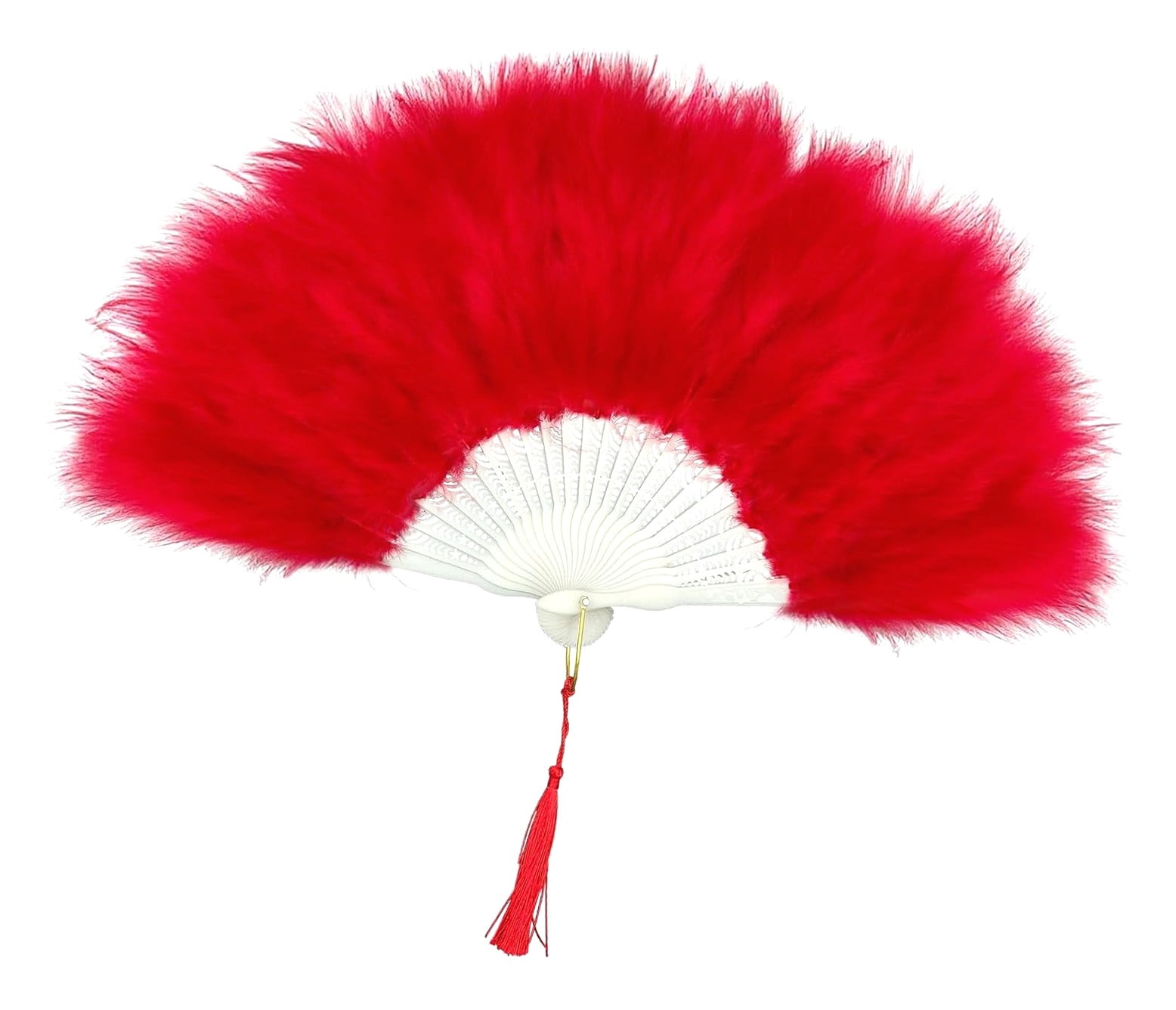 hgudesign Marabou Fans Handheld, 1920s Style Flapper Folding Hand Fan ...