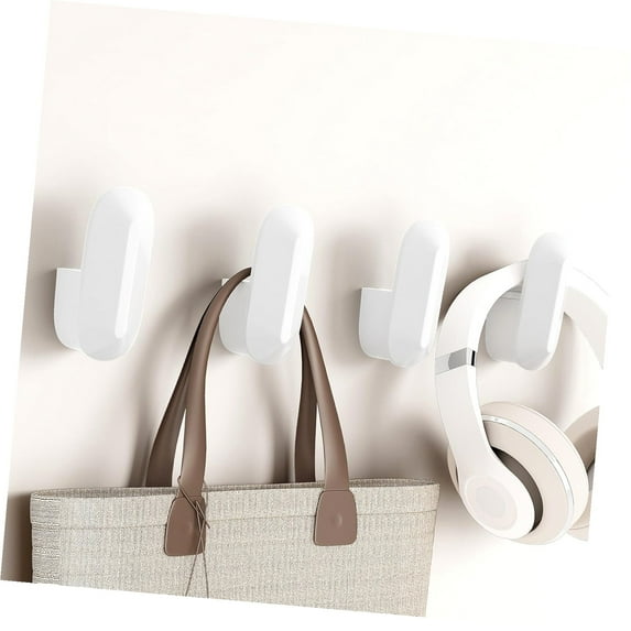 hgudesign Matte White Metal Wall for Bathrooms, 4 Packs Wall Mount Robe ...