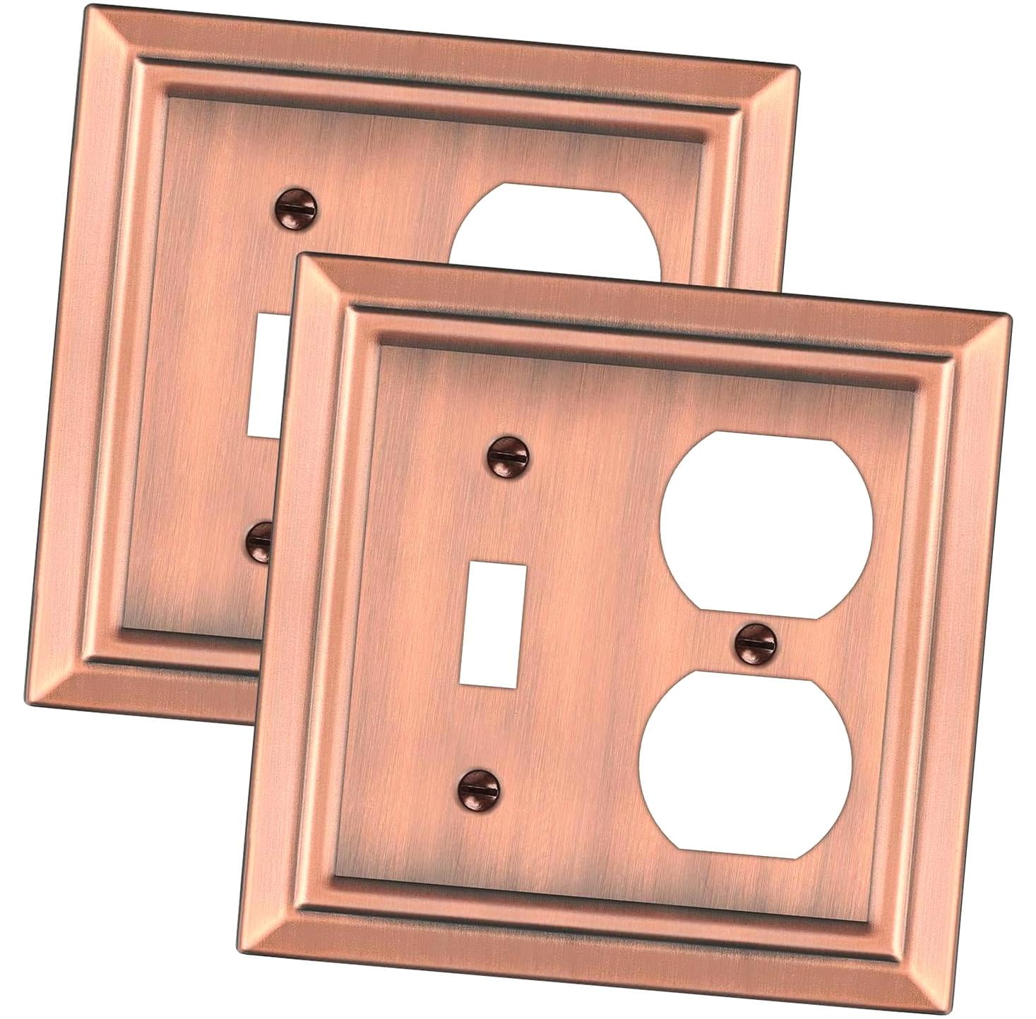 hgudesign Metal Wall Plate for Electrical Outlets, Decorative Copper ...