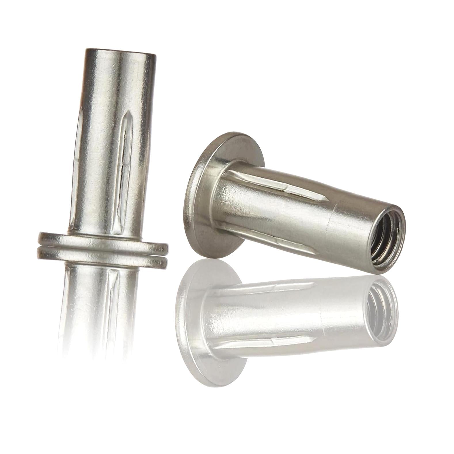 hgudesign Multi-Grip Rivet Nut Installation Tool Kit Pre-Bulbed Shank Flat Threaded Insert Nut ...