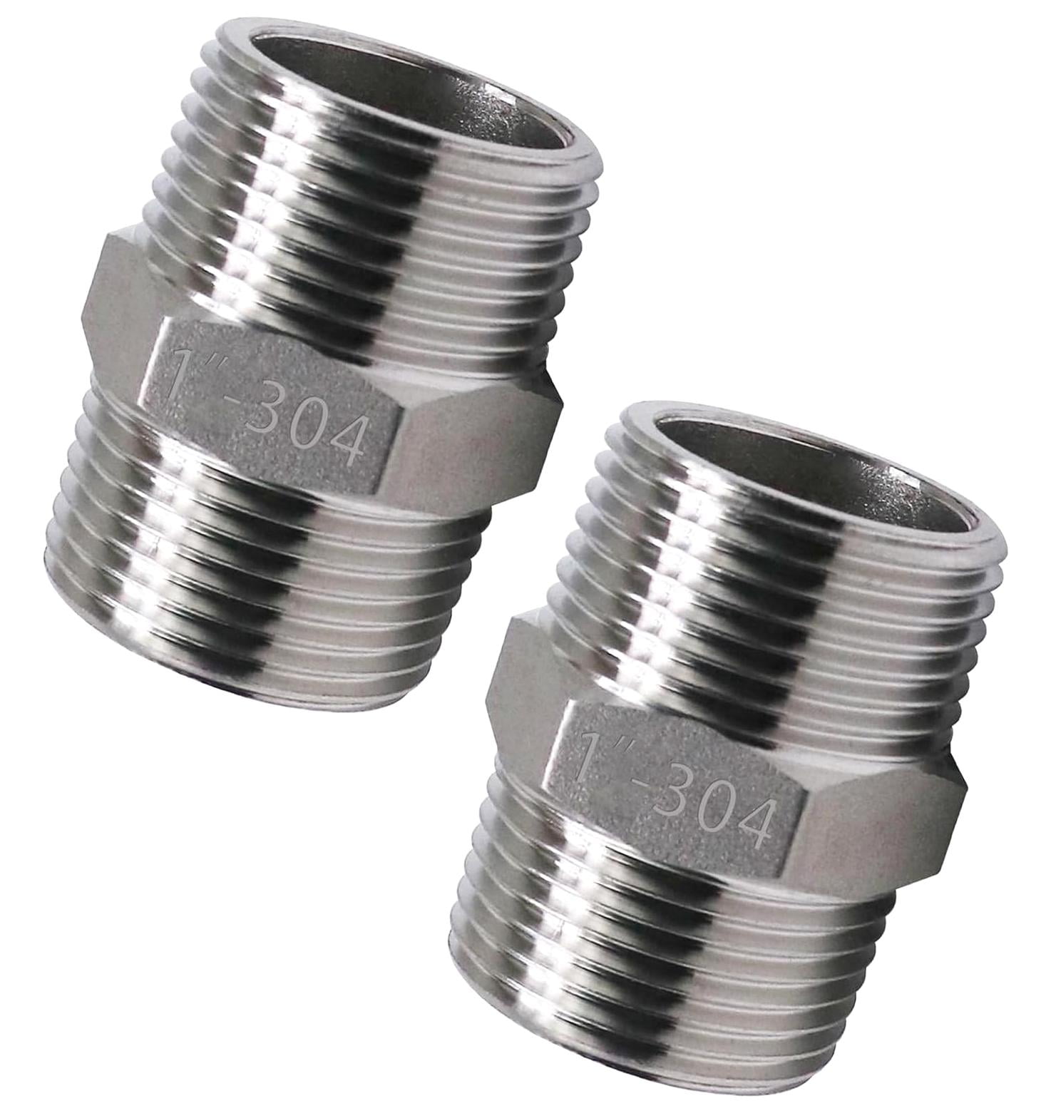 hgudesign NPT 1 stainless steel hexagonal pipe connector, 1-1/4 inch ...