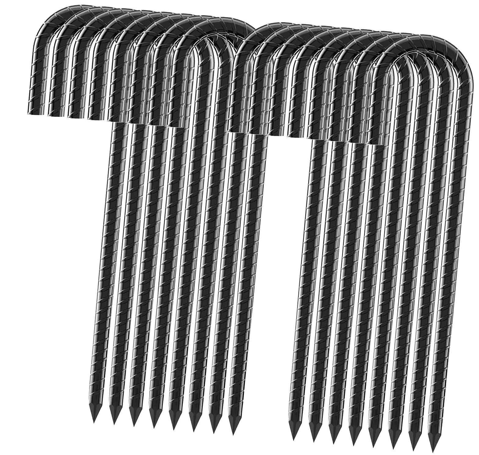 hgudesign Necneecu16 Pack Rebar Stakes, 12 Inch J Hook Ground Stakes ...