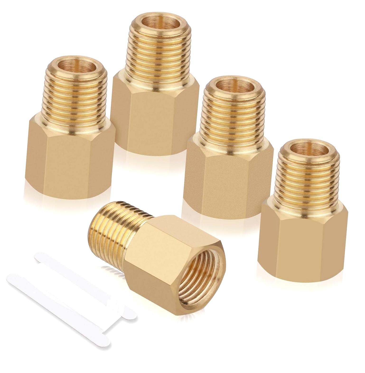 hgudesign Pipe Connectors,1/8" NPT Thread Male x 1/8" NPT Thread Female ...