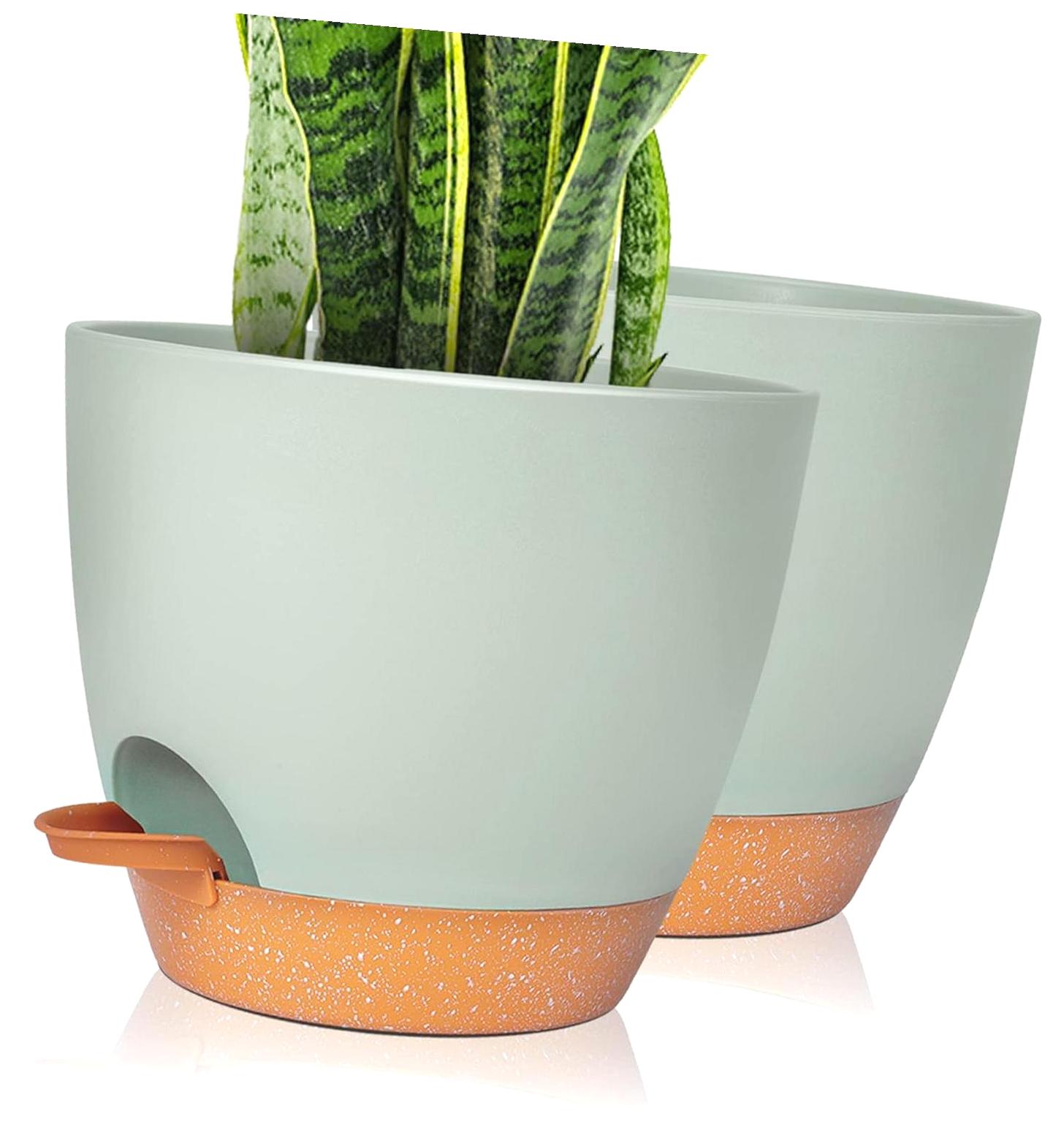 hgudesign Plant Containers 7/6.5/6/5.5/5 Inch Self-Watering Pots with ...