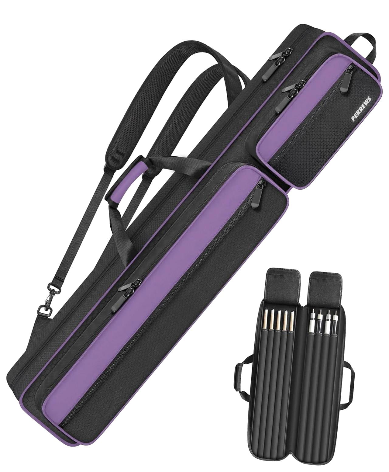 hgudesign Pool Cue Case 4x5, Soft Padded Billiard Cue Backpack with ...