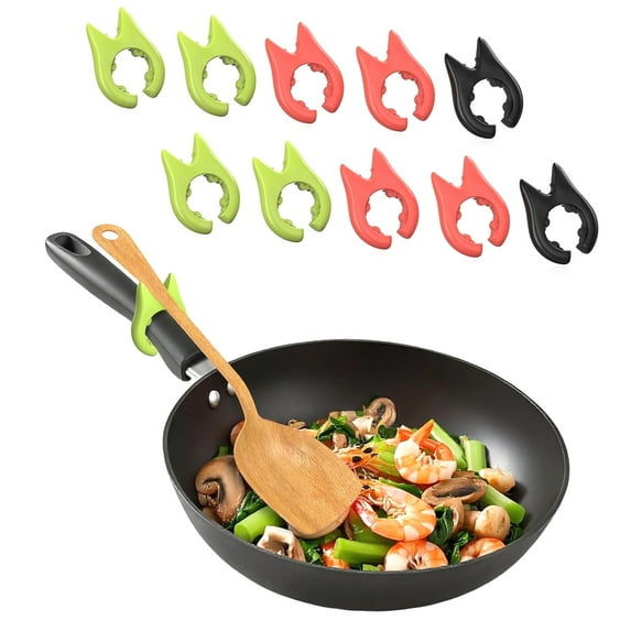 hgudesign Pot Clip Spoon Rest, Spoon Holder for Pot, Kitchen Cooking ...