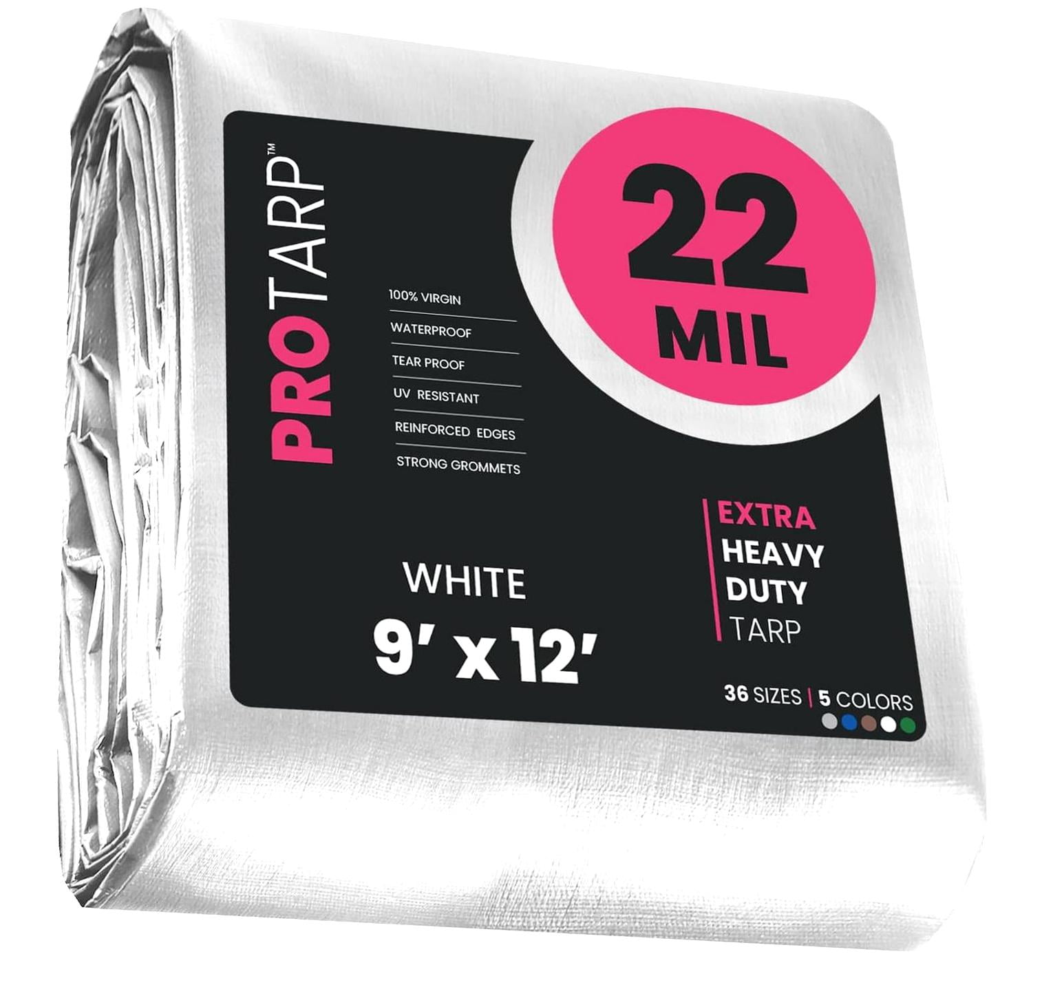 hgudesign Premium 22 Mil Tarp Cover, UV Protected, Tear-Resistant ...