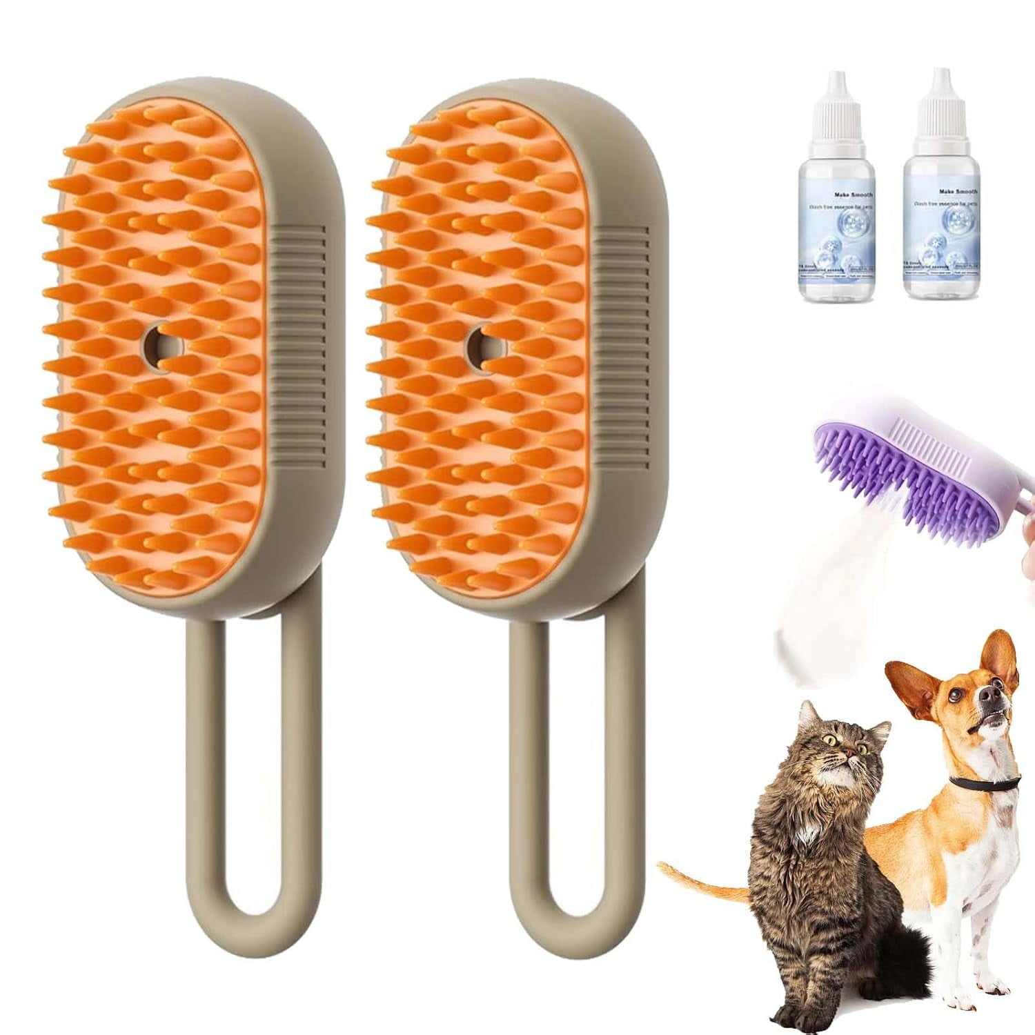 hgudesign Puffease Spritz Defur Comb for s, 3-In-1 Spritz Defur Comb ...