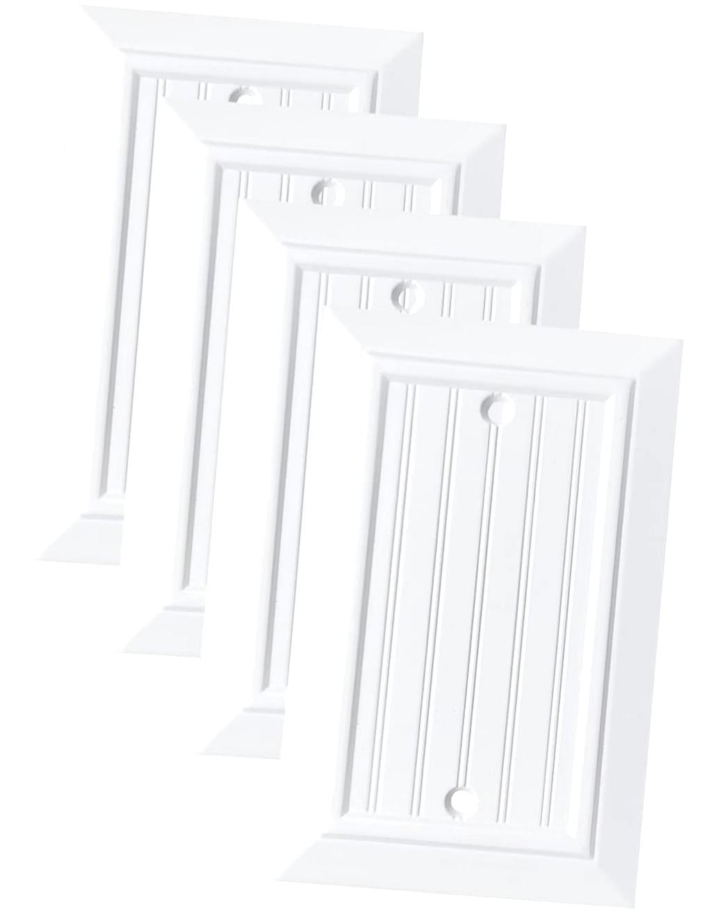 hgudesign Pure White Classic Beadboard Wall Plates, Light Switch Covers ...