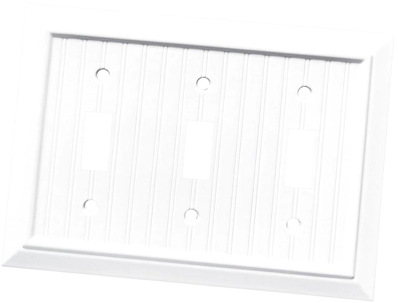 hgudesign Pure White Classic Beadboard Wall Plates, Light Switch Covers ...