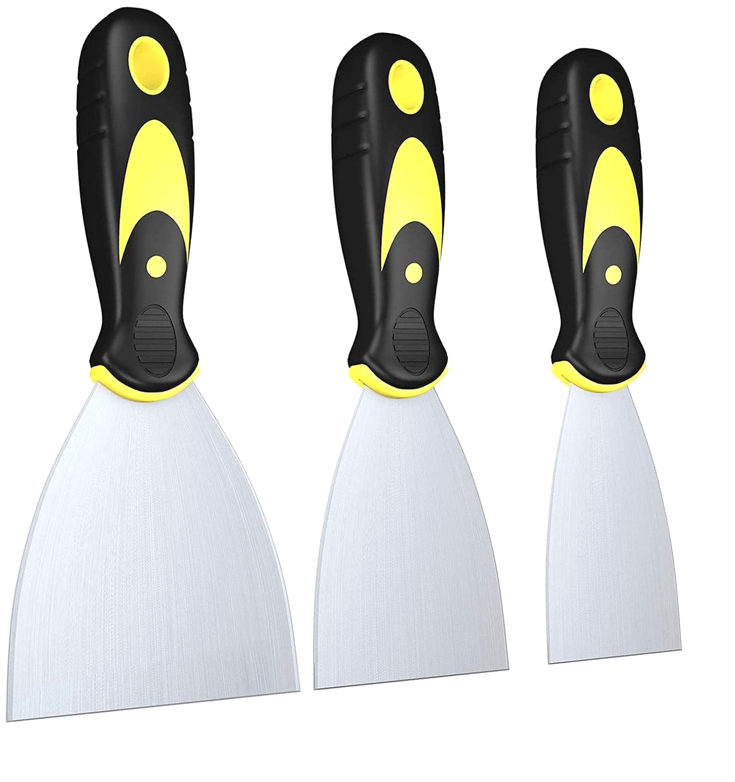 hgudesign Putty Set, 4 Pack(1.5, 3, 4, 5 in) Steel Paint Scraper with ...