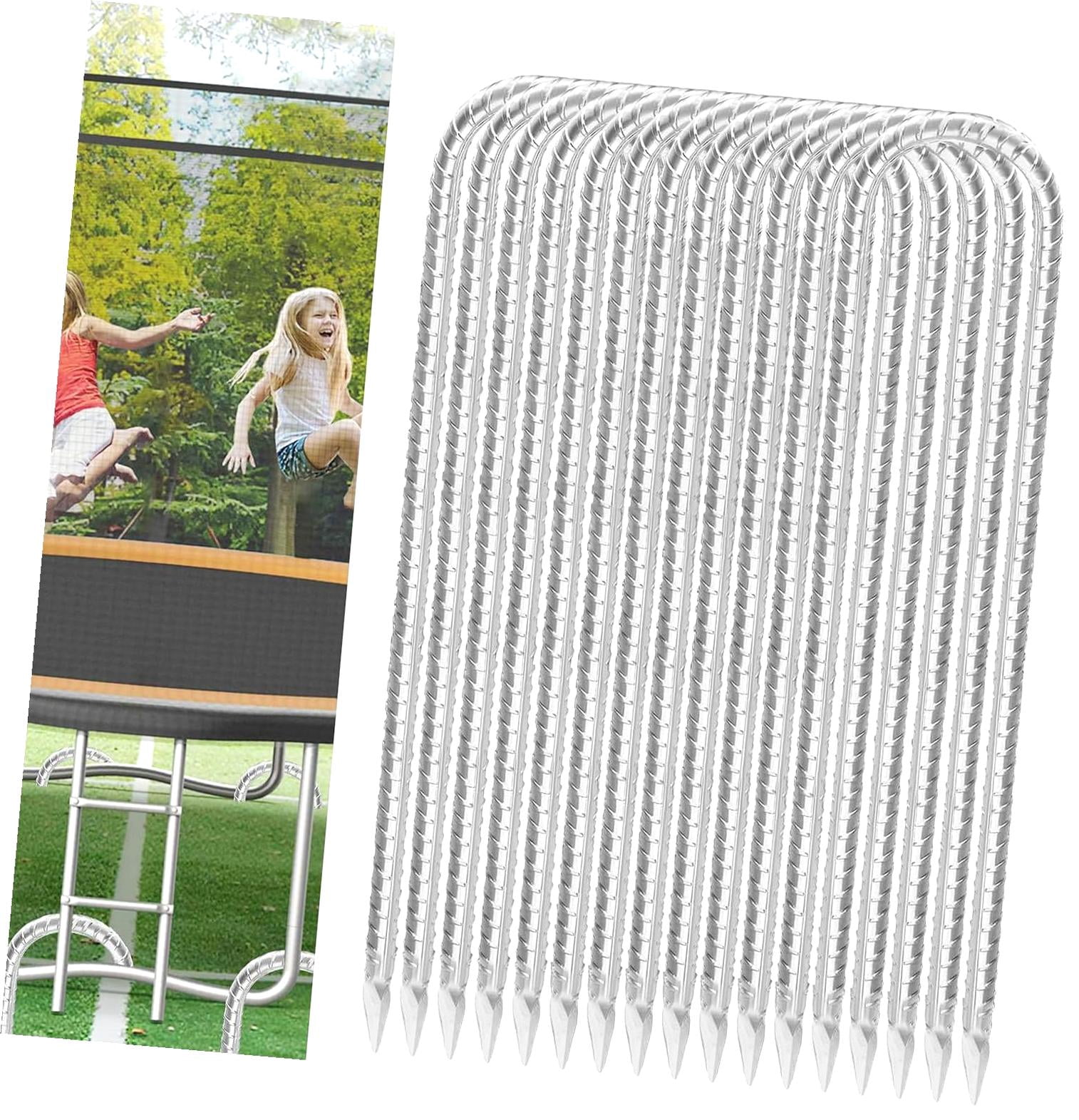 hgudesign Rebar Stakes 16inch,Ground Stakes U-Hook,12 Pack Garden ...