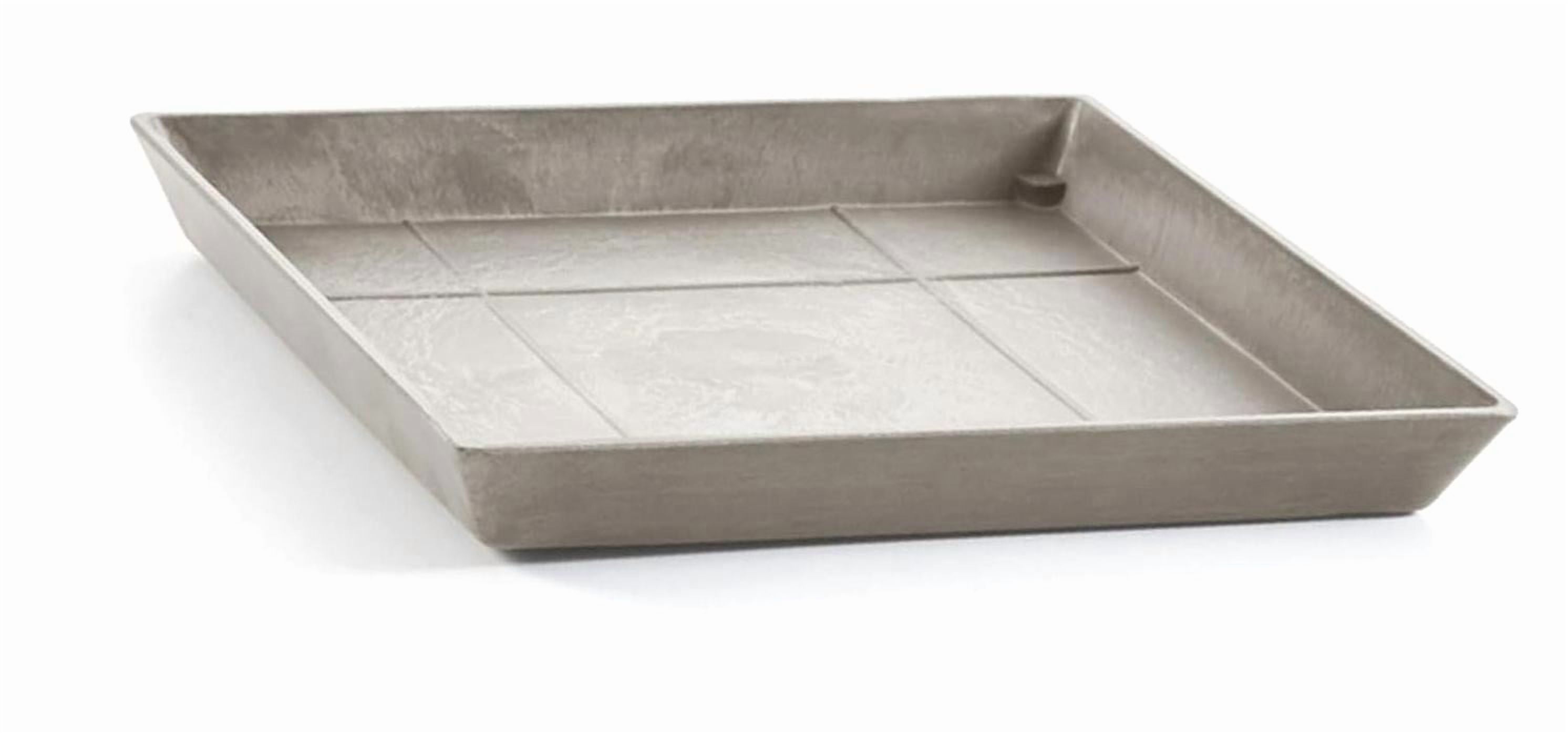 hgudesign Recycled Plastic Square Planter Tray, Grey, 7" - Walmart.com