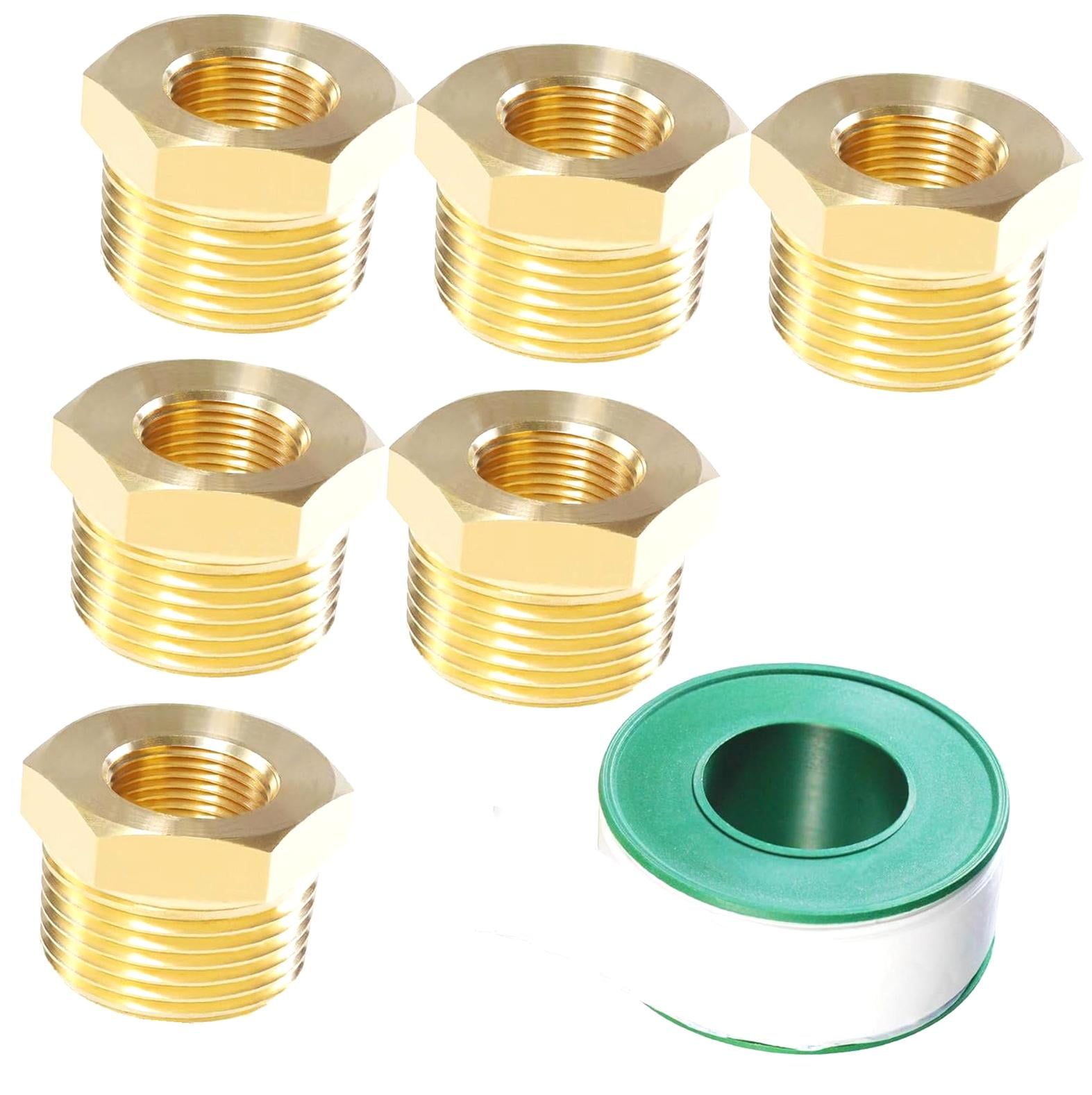 hgudesign Reducer Hex Bushing Threaded Pipe Connector 1" NPT Male to 1/ ...