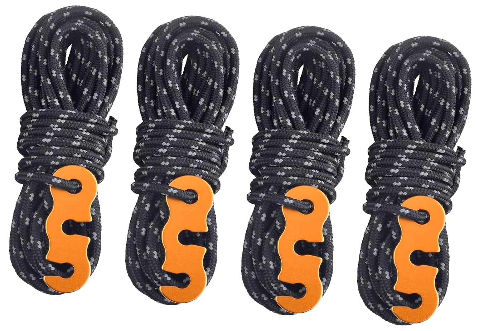 hgudesign Reflective Guyline, Nylon Paracord Tent Rope with Adjuster ...