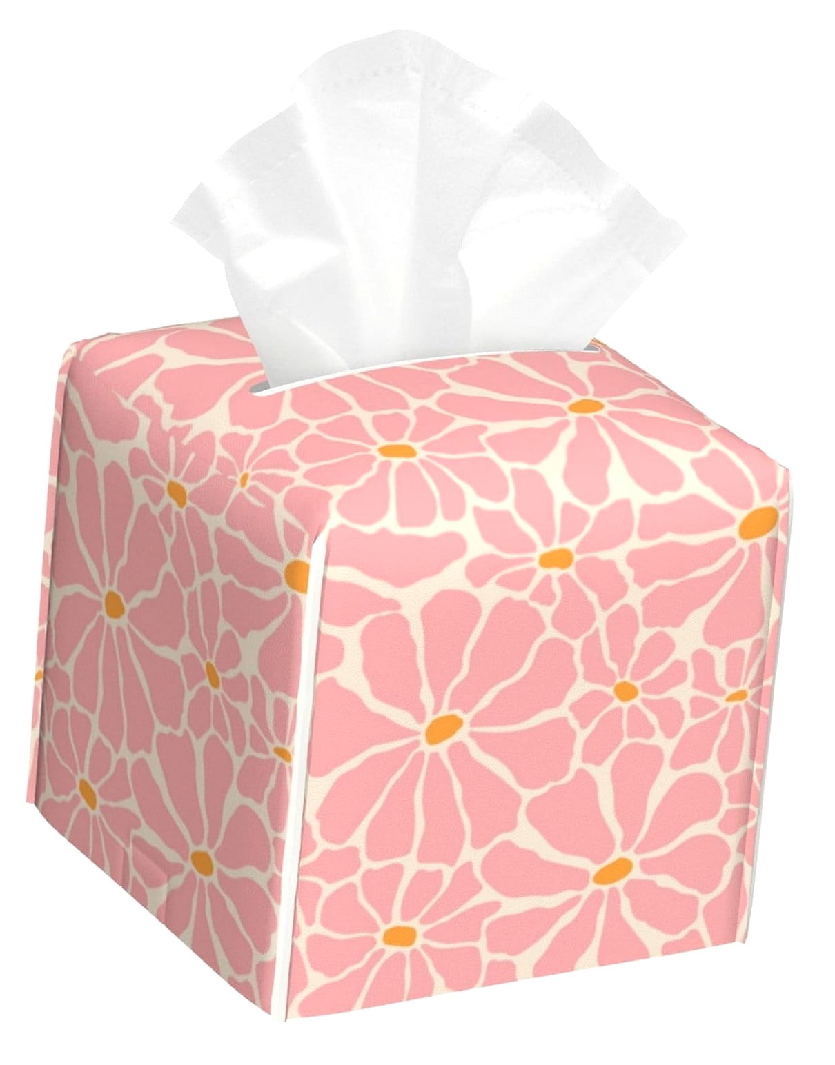 hgudesign Retro Groovy Tissue Box Cover Square, Tissue Box Holder with ...