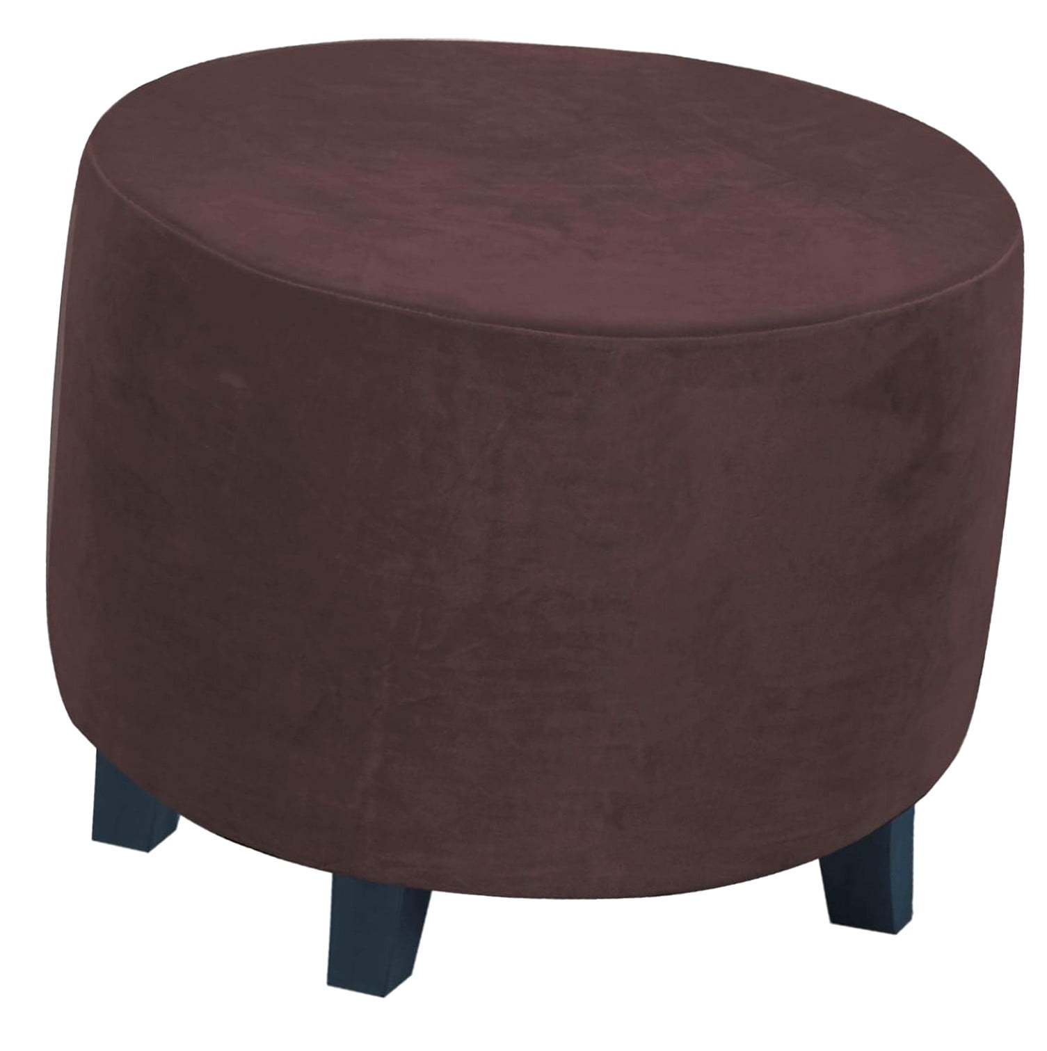 hgudesign Round Ottoman Slipcover – Stretchable Footstool Cover with ...