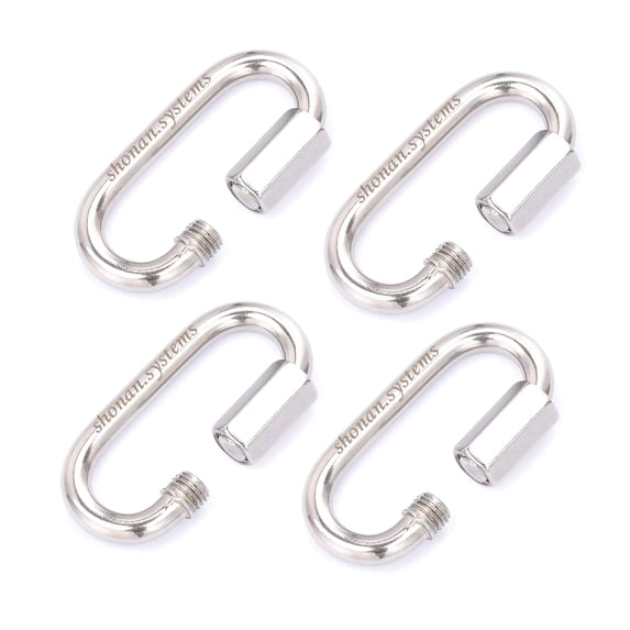 hgudesign SHONAN 3 Inch Steel Chain Quick Link - 4 Pack 5/16-inch Large ...
