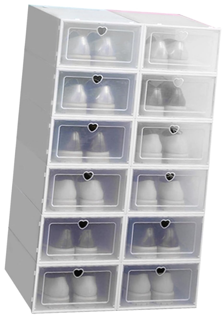 hgudesign Shoe Storage Boxes, 20 Pack Stackable Clear Shoe Container ...