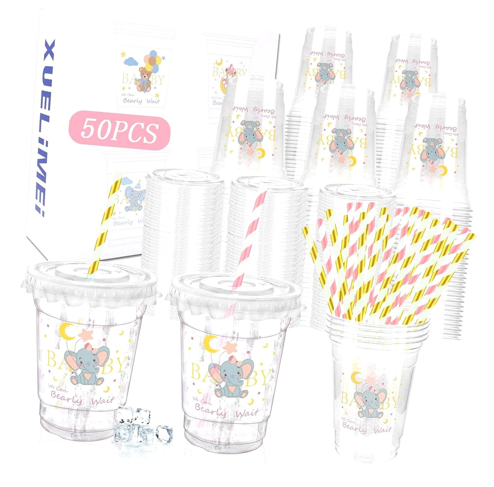 hgudesign Shower Party 12 oz Plastic Cup with Elephant Cups Shower ...