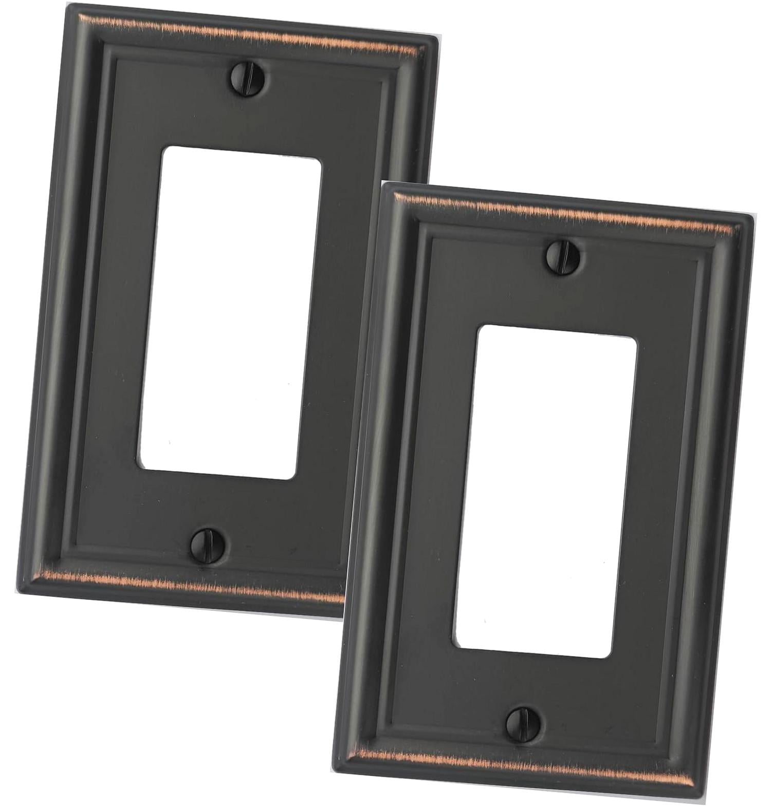 hgudesign Single Decorator Light Switch Cover Luca Metal Wall Plate, 2 ...