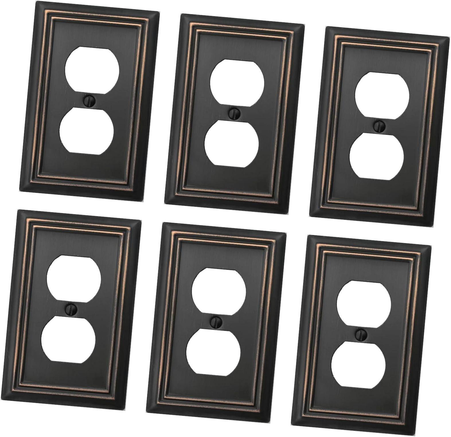 hgudesign Single Duplex Outlet Light Switch Cover Adler Metal Wall ...
