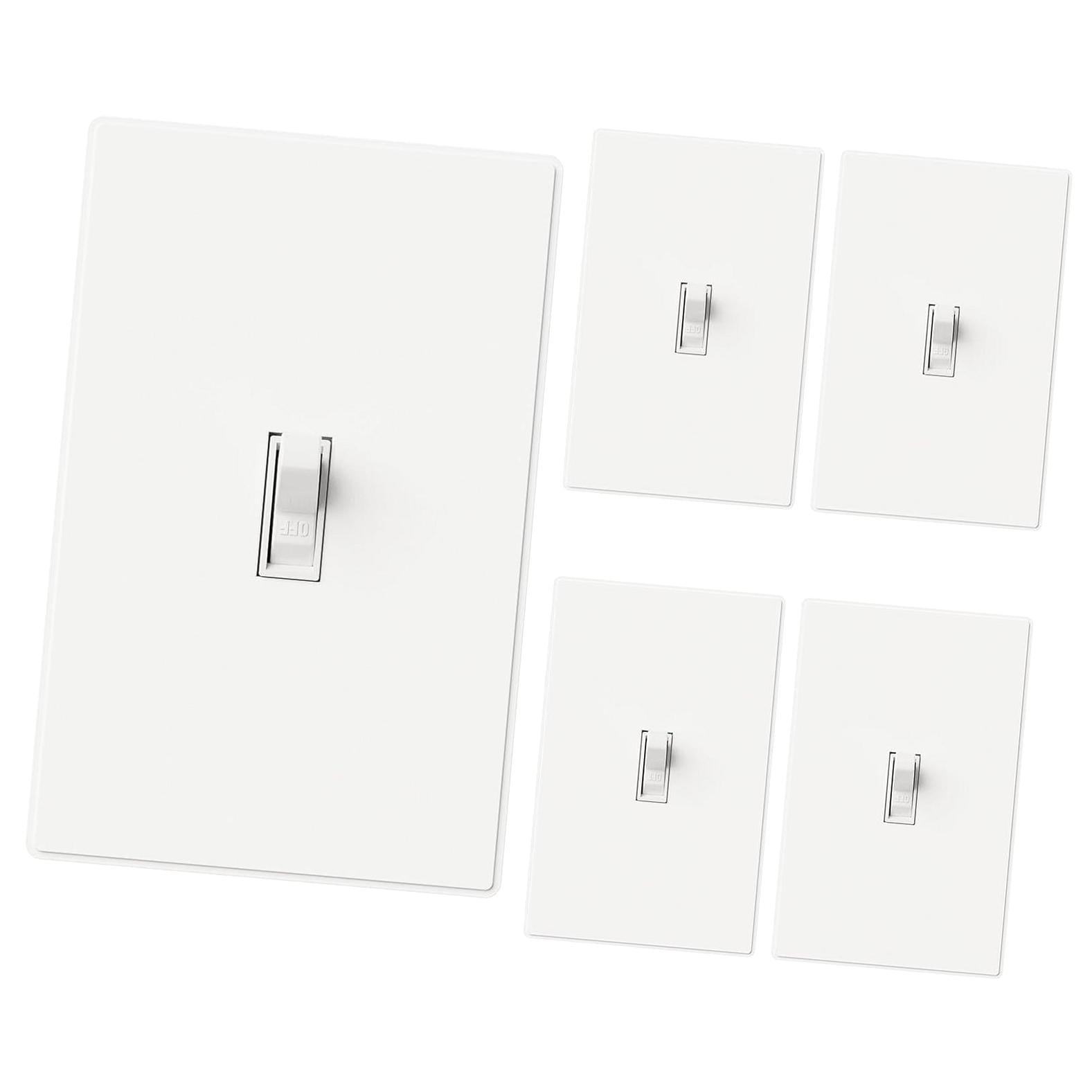 hgudesign Single Pole Glossy Toggle Light Switch with Matte Mid ...