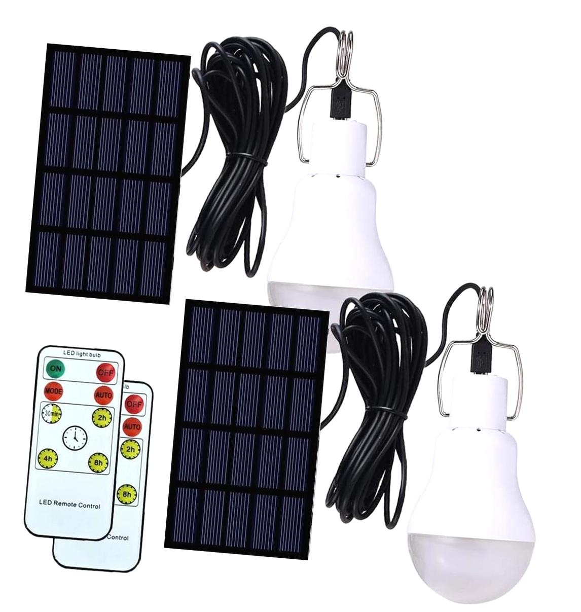hgudesign Solar Bulb Light 350LM Solar Powered Portable Camping Light ...