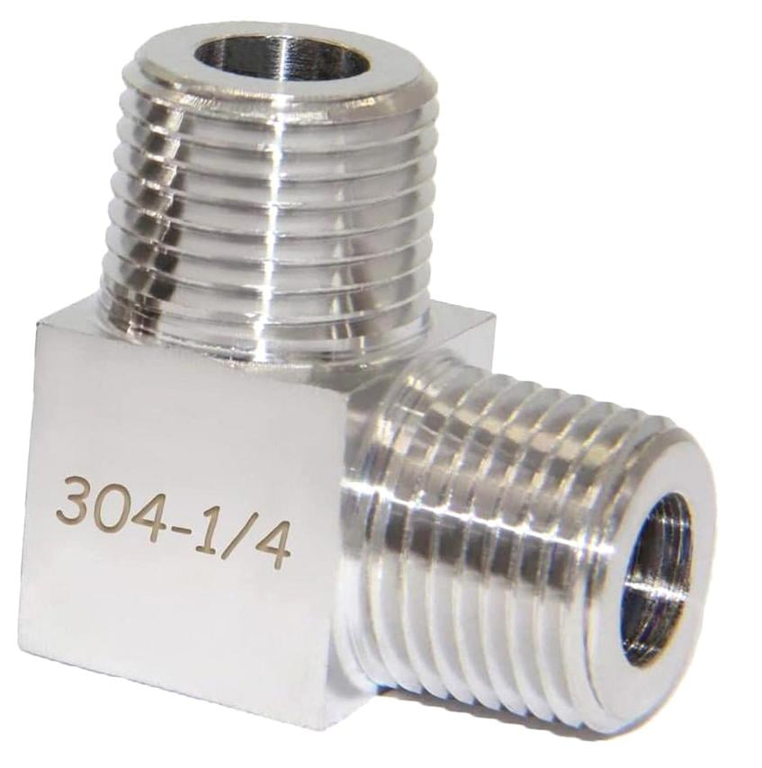 hgudesign Stainless Steel Cast Pipe Fittings 90 Degree Street Elbow 1/4" NPT Male to 1/4" NPT ...