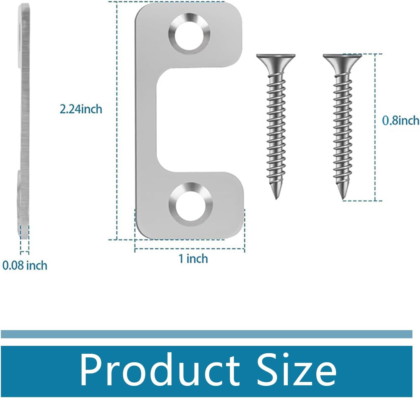 hgudesign Strike Plate for Exterior Doors - Large Hole for Deadbolts and Electronic Locks ...