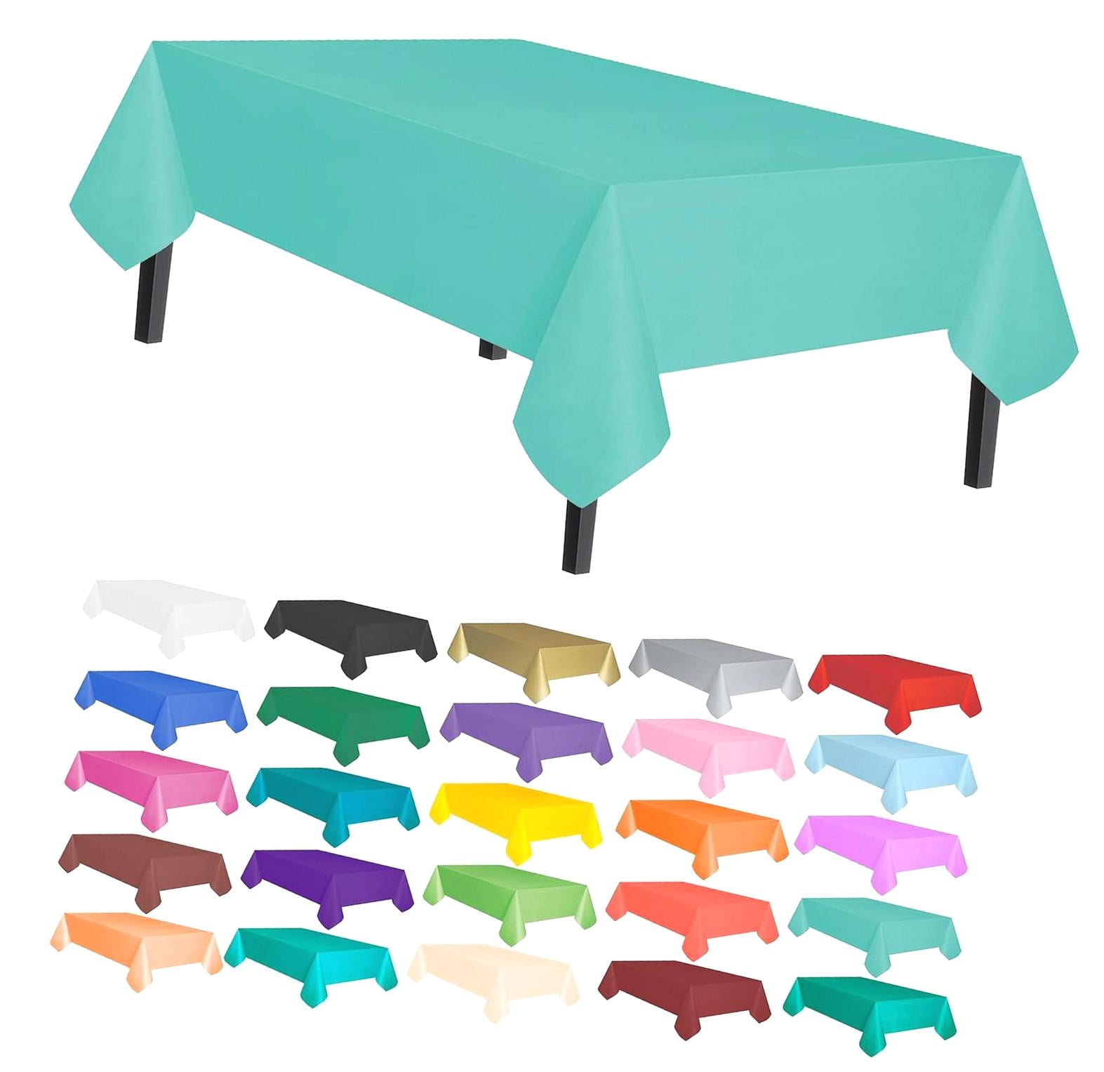 hgudesign Table Cover Set, 6 Pack 54"x108"-Fresh Mint- Perfect for ...