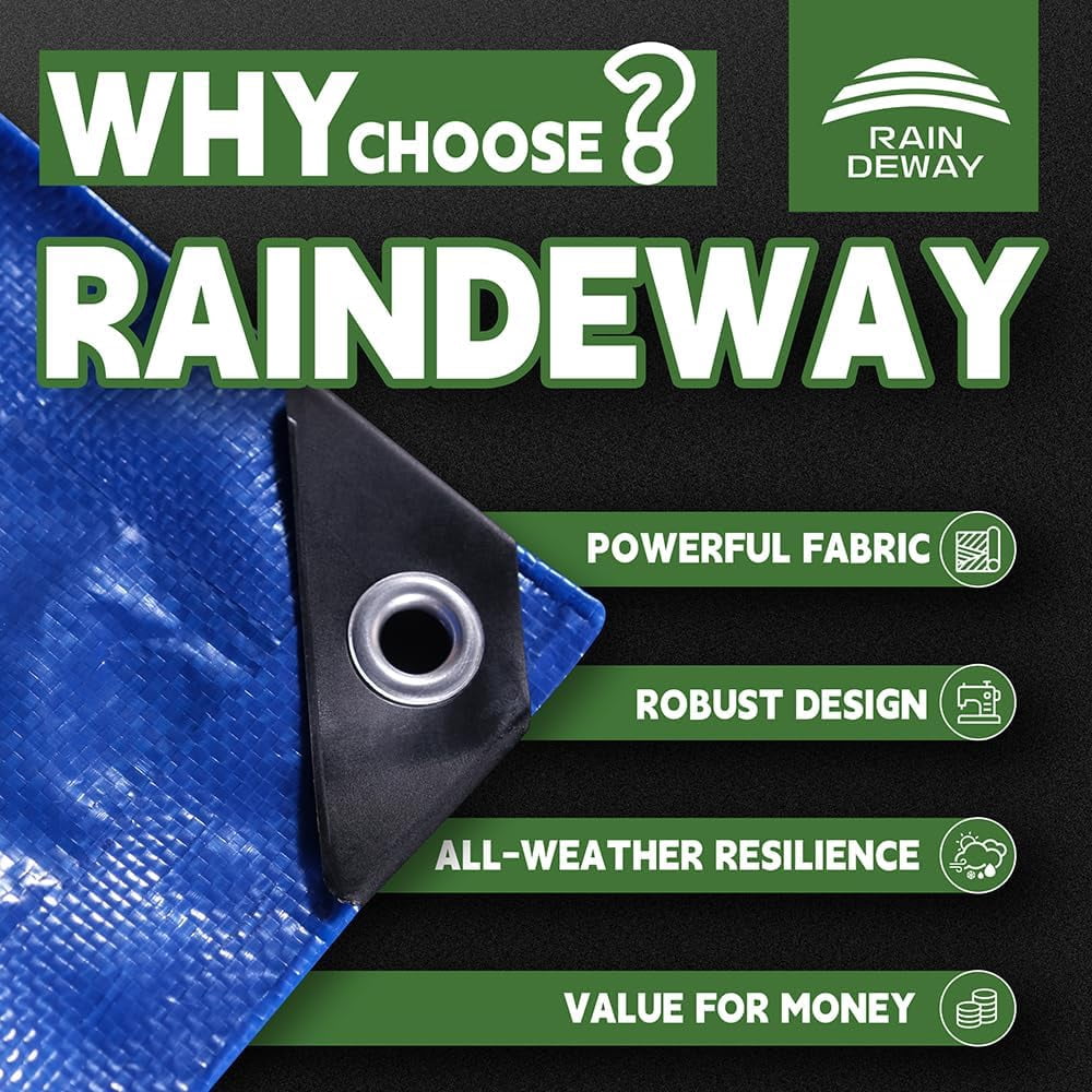 hgudesign Tarps 6x8 Feet (Pair) 8 Mil, UV Shielded, Cover with Metal ...