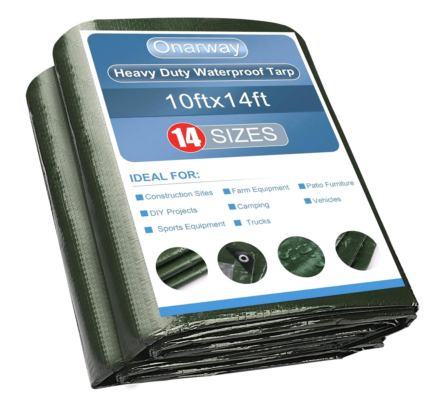 hgudesign Tarps for : 6Mil Thickened 10x14 Ft - UV Resistant Tarp Cover ...