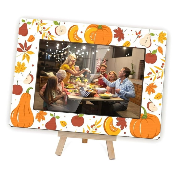 hgudesign Thanksgiving Fall Picture Frame, 4x6 Autumn Wooden for Desk ...