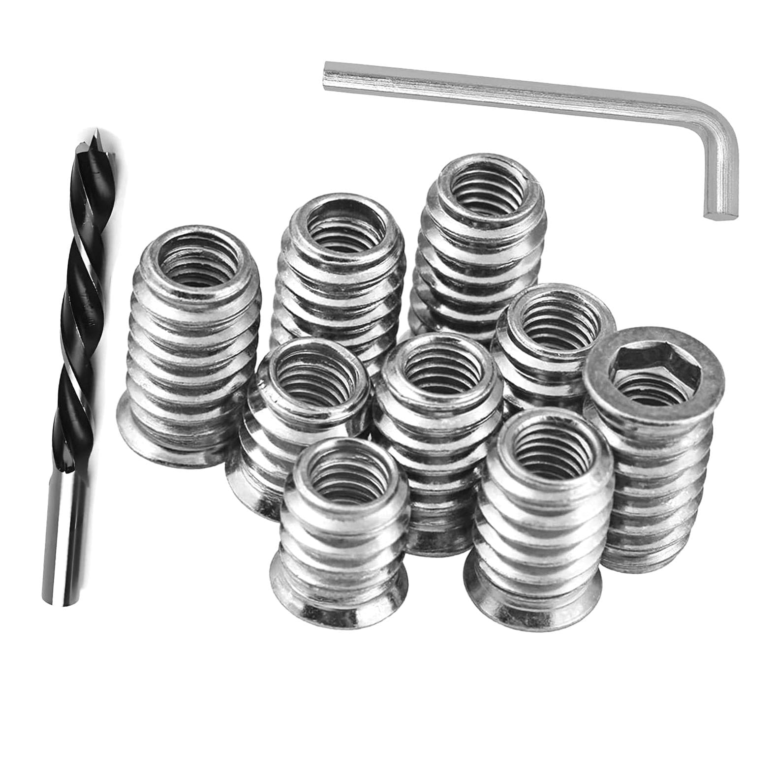 hgudesign Threaded Inserts for Wood, Screw-in Nut Fastener Connector ...