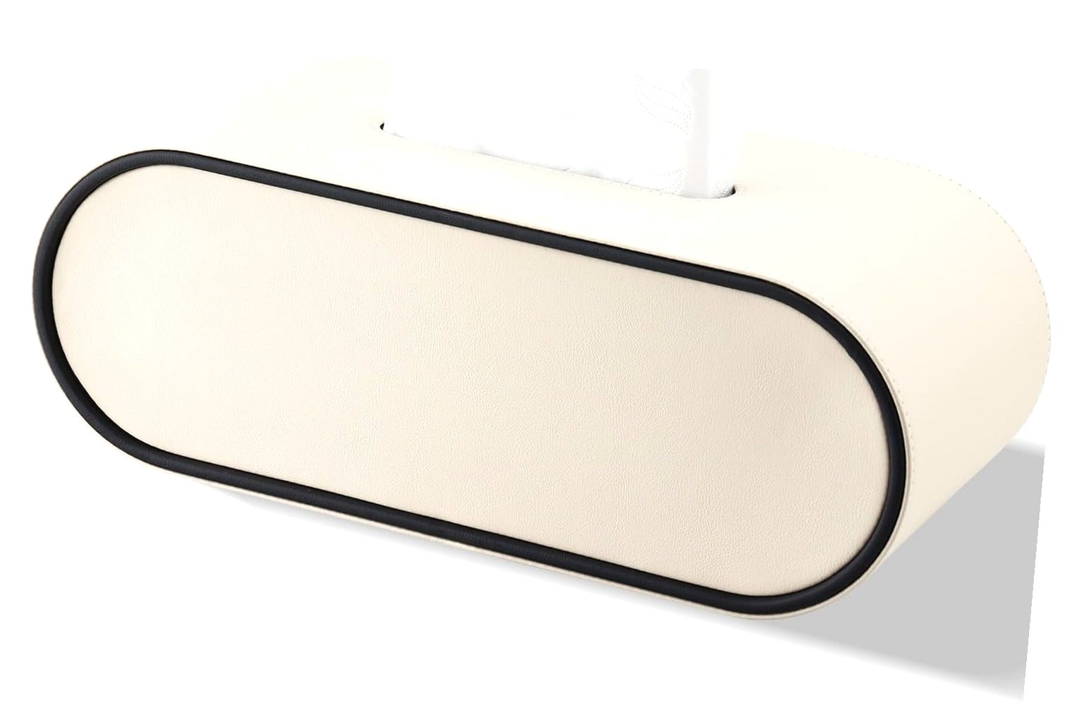 hgudesign Tissue Box Cover, Beige Oval Tissue Box Holders with Edging ...